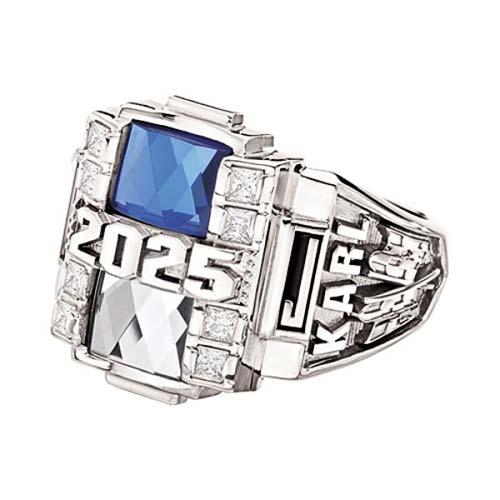 Fire Blue Stone Class Ring